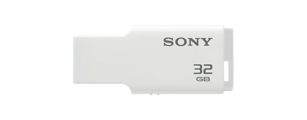 Sony 32GB Micro Vault M-Series USB 2.0 Flash Drive, White (USM32GM/W)