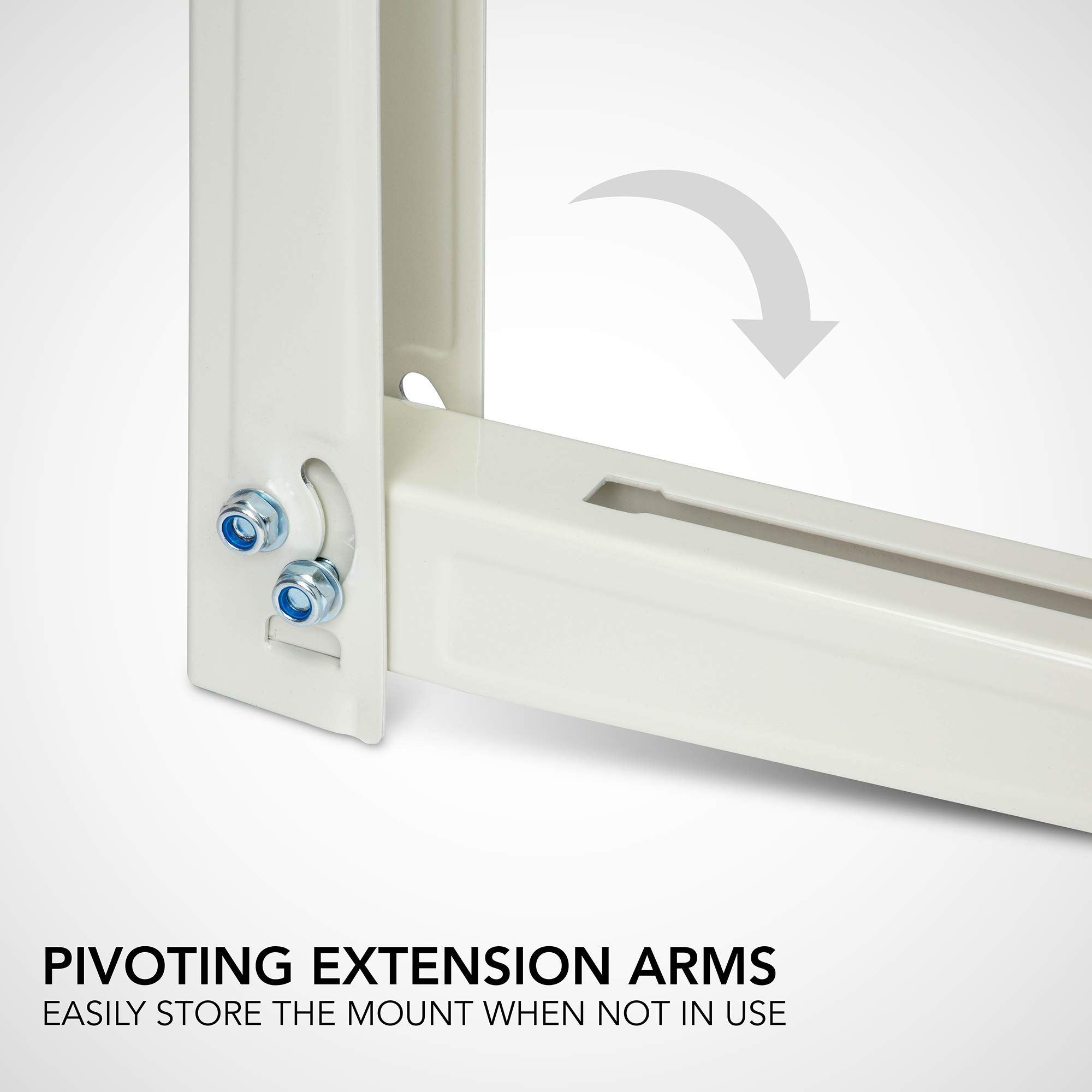 Ivation Outdoor Split Air Conditioner Mount Bracket, Heavy-Duty Wall Mounting Universal AC Bracket with Hardware for Ductless Mini Split Condenser Heat Pumps & HVAC Systems, Max 331 Lb. Capacity