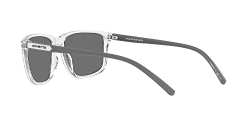 ARNETTE Unisex Sunglasses Crystal Frame, Dark Grey Mirror Silver Polarized Lenses, 58MM