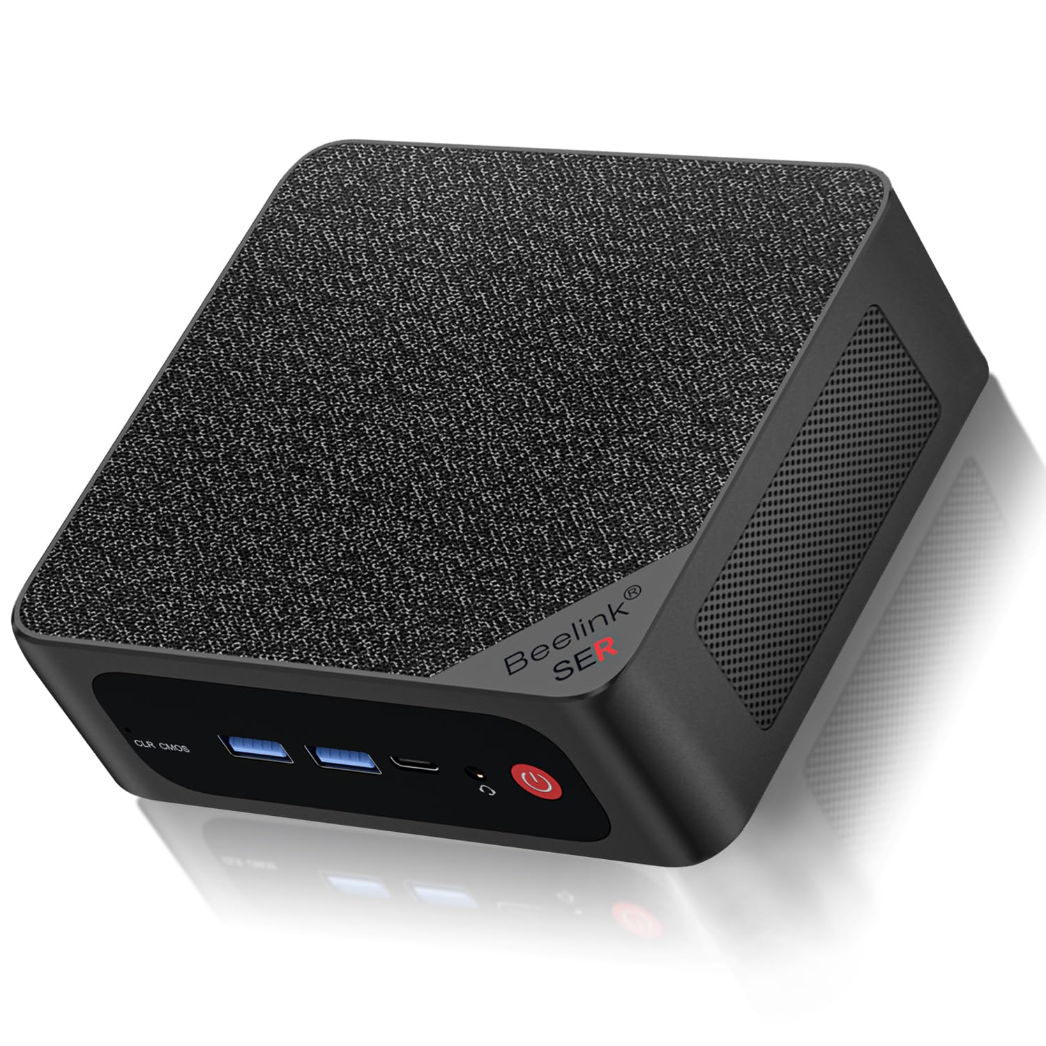 Beelink Mini PC SER5 MAX, AMD Ryzen 7 5800H(8C/16T,up to 4.4 GHz),Mini Computer 16GB DDR4 RAM 500GB M.2 SSD Graphics 8 core 2000 MHz Wifi6/BT5.2/HDMI+DP+Type-C,Support Three-Screen Display