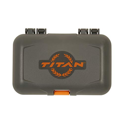Allen Company Titan Broadhead Box & Caddy - Holds 6 Broadheads with Closed Width Up to 1-3/8" - Outdoor Storage for Bow, Compound Bow, Crossbow Accessories - Gray/Orange