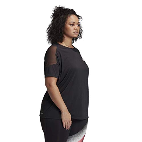 adidas womens Unleash Confidence Tee Black/White 1X