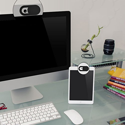 Boxwizard Webcam Cover Camera Laptop Slider Camera Ultra Thin Privacy Protection Mobile Phone Case Plastic Anti Hacker Occlusion (White)