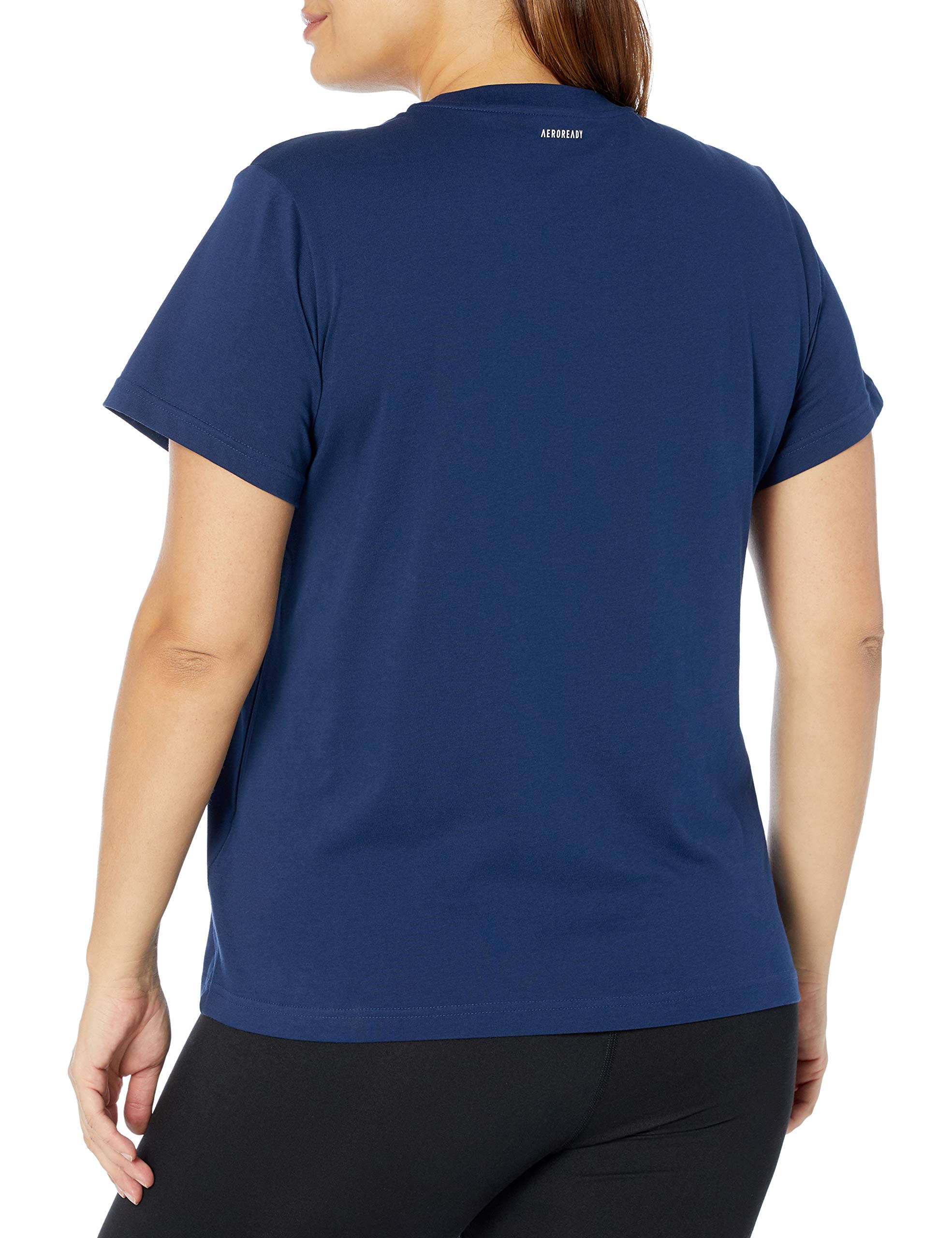 adidas womens Volleyball Graphic Logo T-Shirt Team Navy Blue Large