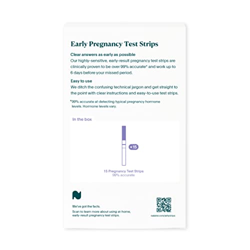 Natalist Pregnancy Test Strips Early Detection for Women Clear & Accurate Results Ease Your Mind up to 6 Days Before Missed Period - 15 Count