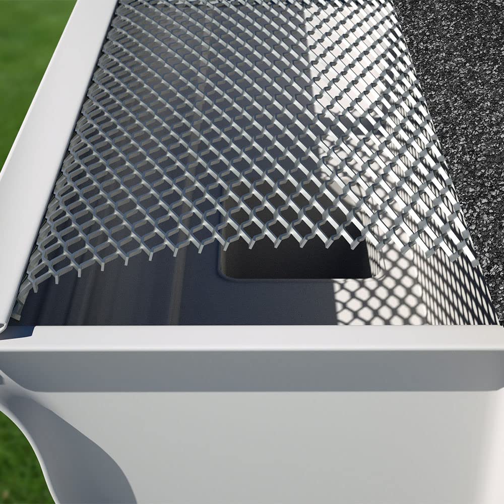 Aluminum Gutter Guard 6 Inch x 20 Ft Leaf Guards for Gutters Aluminum Leaf Filter Gutter Protection Gutter Covers Screen for Leaves