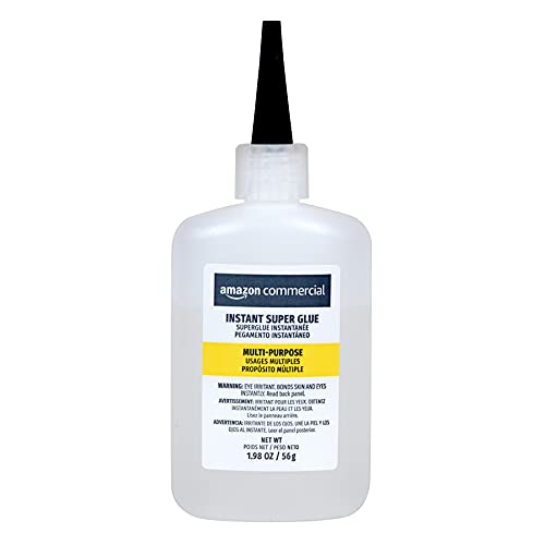 AmazonCommercial Super Glue, 1.98 oz (56 Gram), Clear