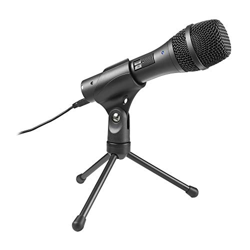 Audio-Technica Education Pack with AT2005USB USB/XLR Microphone, ATH-M20x Headphones, Stand Clamp, Tripod Stand, USB-A and USB-C Cables, XLR Cable, Pop Filter, and Austin Bazaar Polishing Cloth