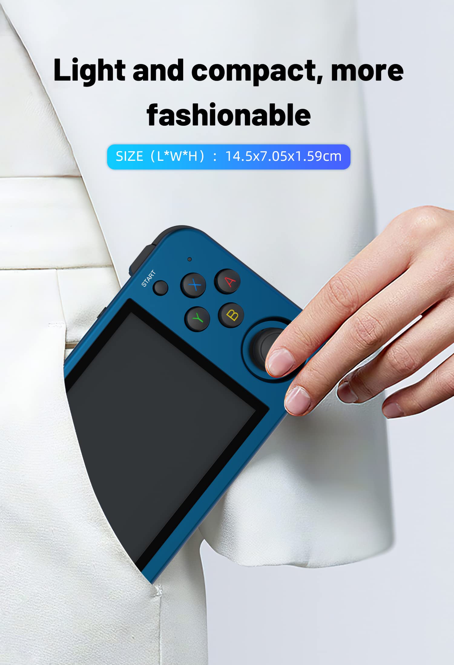 ANBERNIC RG353M Handheld Game Console , Aluminum Alloy CNC Process Dual OS Android 11 + Linux System Support 5G WiFi 4.2 Bluetooth Built-in 64G SD Card 4452 Games