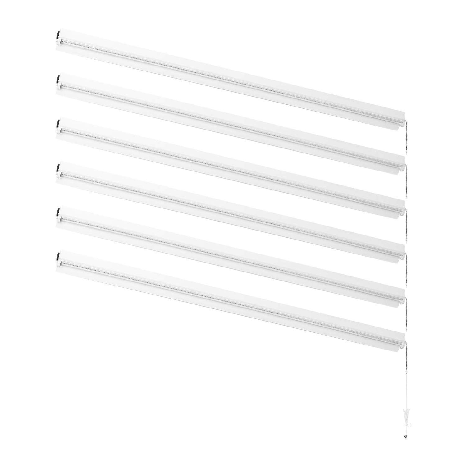 AmazonCommercial SL-010MCL-30 Linkable LED Utility Shop Light, 4-Foot, 3300 Lumens, 30 Watt, Energy Star and ETL Certified | Cool White, 6-Pack