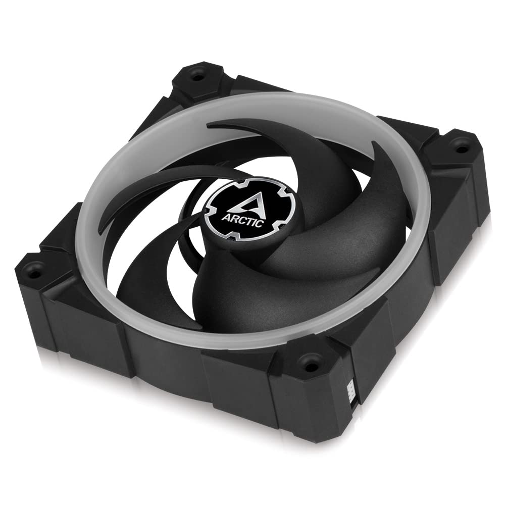 ARCTIC BioniX P120 A-RGB (3 Pack, incl. A-RGB Controller) - 120 mm Pressure-Optimised Fan with A-RGB, PWM, Cooler, Fluid Dynamic Bearing, 400-2300 RPM - Black