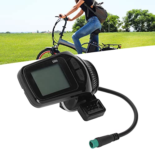 Astibym Electric Bike Display, Water Proof ABS Material E Bike LCD Display for Home