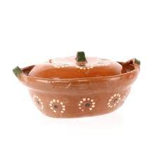 Salsero de Barro with Lid & Traditional Salsa Bowl Chip & Dip Molcajete Sauce Mexican