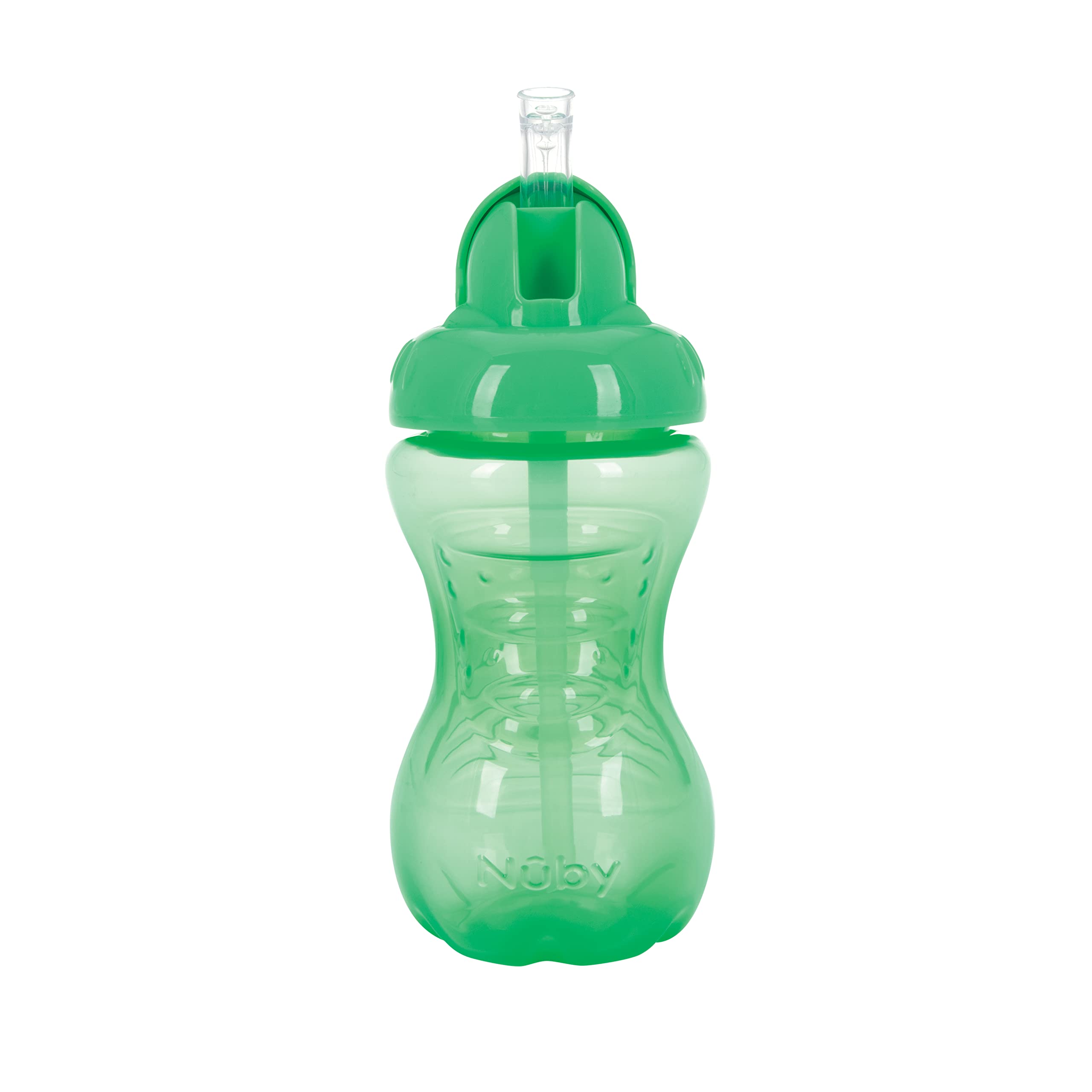 Nuby No-Spill Flip-It Cup, 10 Ounce, Single Pack of 1 Cup, Colors May Vary