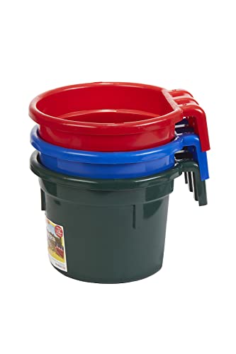 Fence Feed Bucket - Little Giant - 8 Quart Hook Over Feed Pail (Blue) (Item No. CPHBLUE)