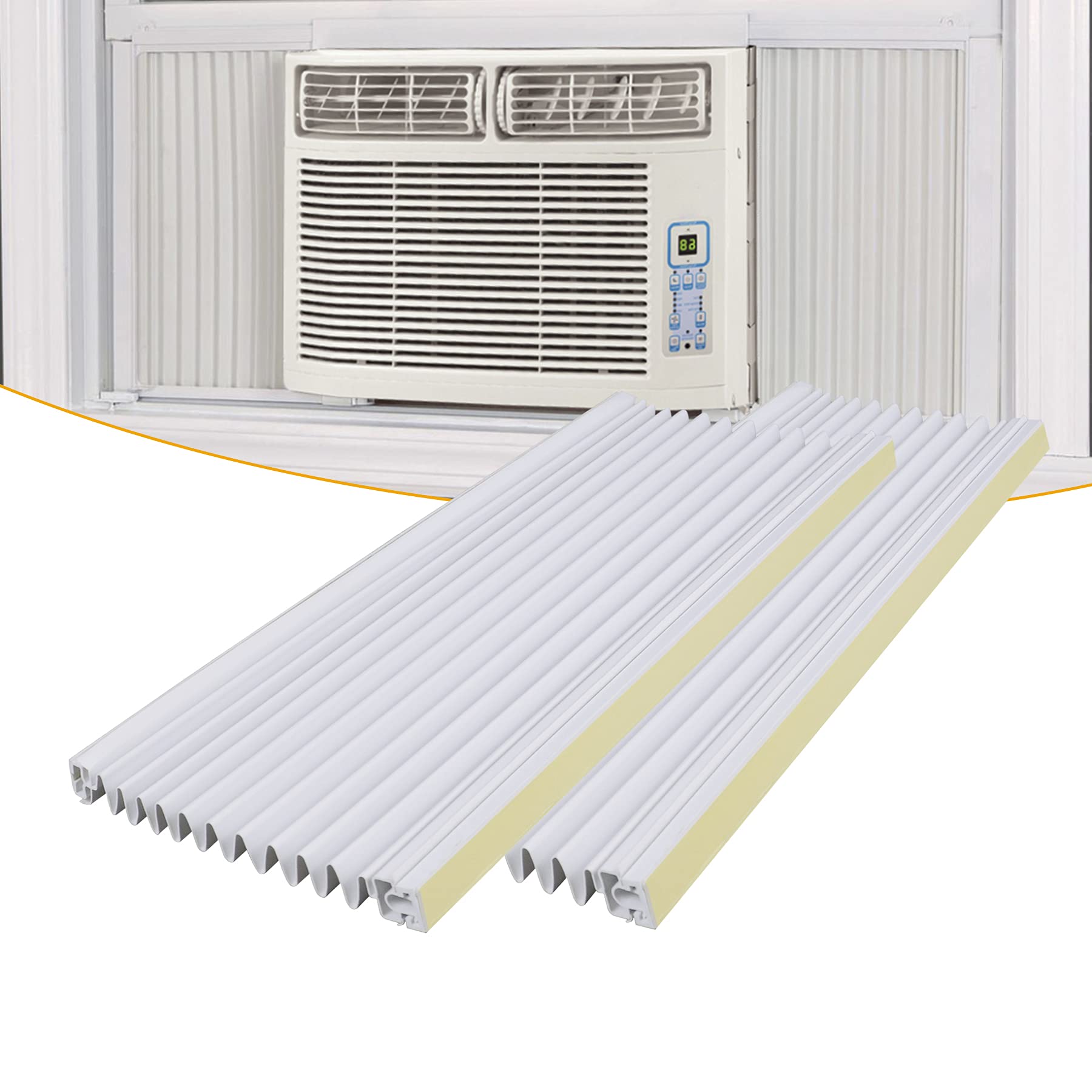 LBG Products Window AC Insulating Side Panel Kit Fits for Window Air Conditioner Units Replacement Screen,17" H x 10" W, 2 Pack,White