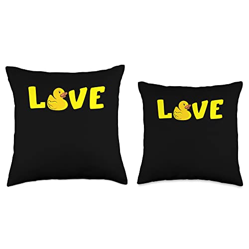 Funny Rubber Ducky Rubber Duck Lover Cute Duckie Funny Rubber Duck Lover Duckling Throw Pillow, 16x16, Multicolor