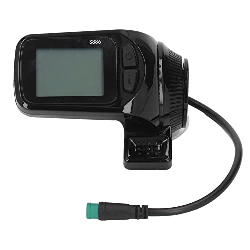 Astibym Electric Bike Display, Water Proof ABS Material E Bike LCD Display for Home