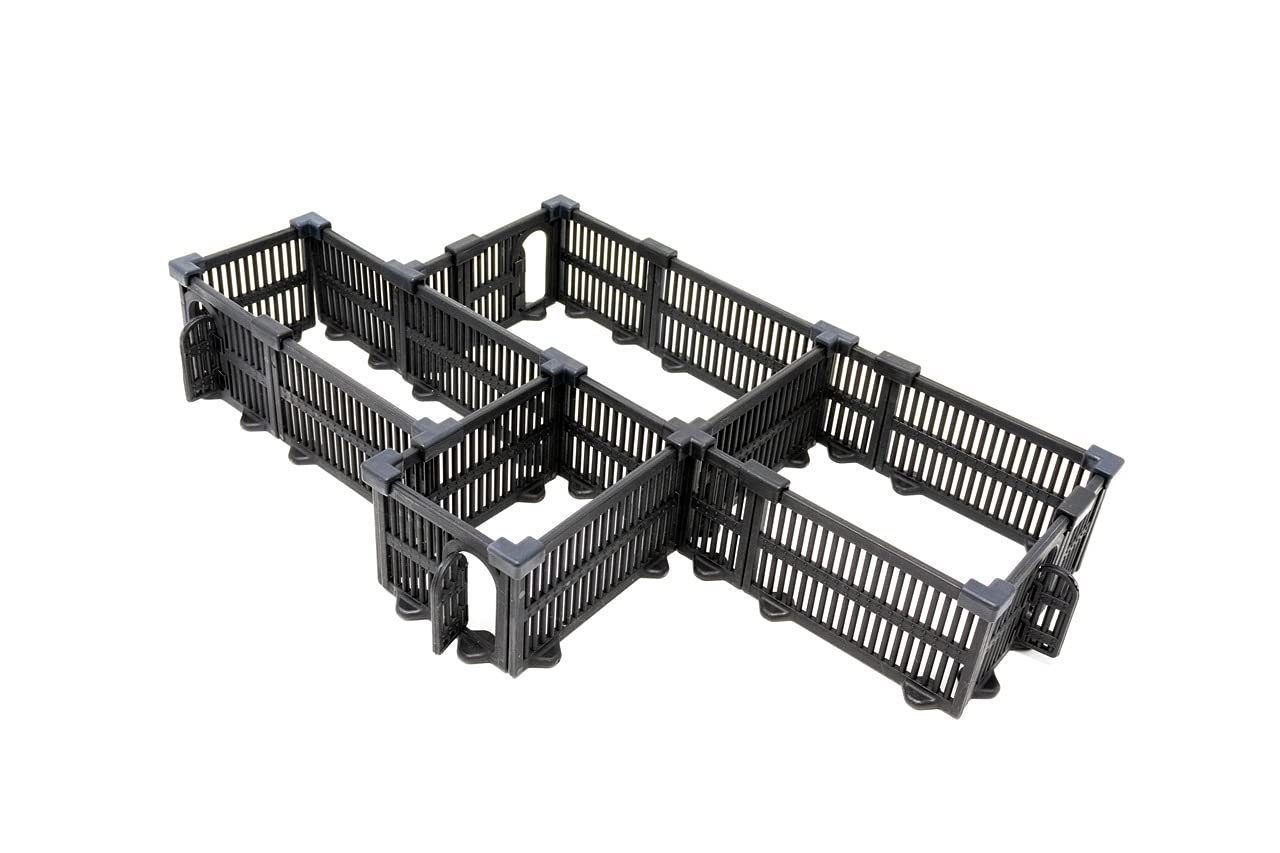 Jail Cells Kit - Mini Dungeon Castle Cavern Terrain for RPGs, Dungeons & Dragons (DND), Pathfinder, War Gaming, and More! by DCD (24+pcs, 0.6sqft, 4rooms)