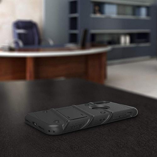 ZIZO Bolt Series for iPhone XR Case with Screen Protector Kickstand Holster Lanyard - Black