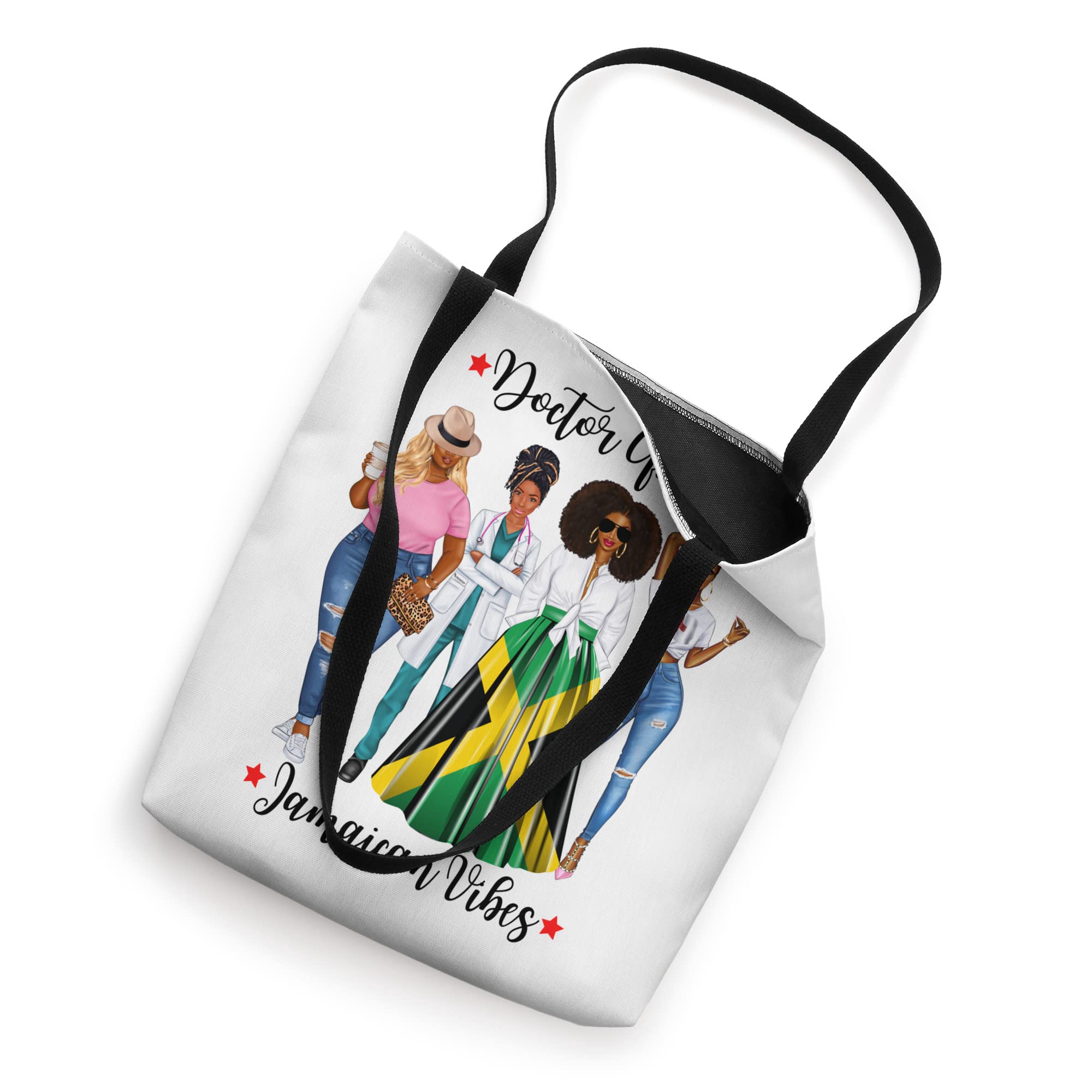 Jamaican Doctor Black Womans Dr Jamaica Afro Surgeon Medical Tote Bag
