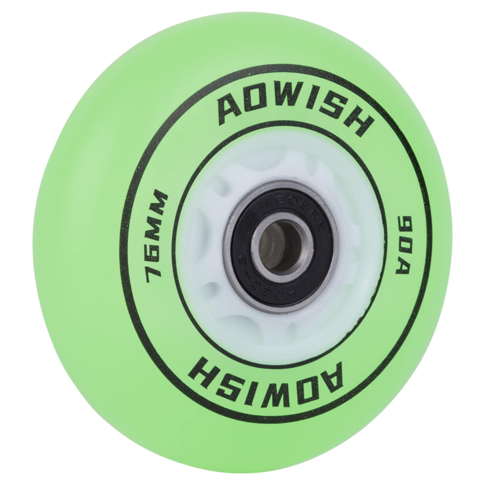 AOWISH 76mm Light Up Illuminating Rip Sticks Caster Board Wheels 90A LED Luminous Flash Waveboard Replacement Wheels w/Bearings ABEC-9 for 2 Wheel Pivoting Skateboard and More (2-Pack) (Blue)