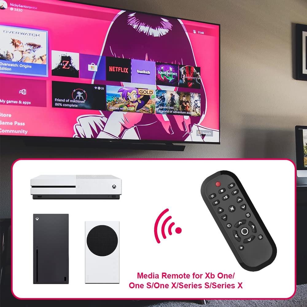 JDDWIN Media Remote for XB One/One S/One X/Series S/Series X