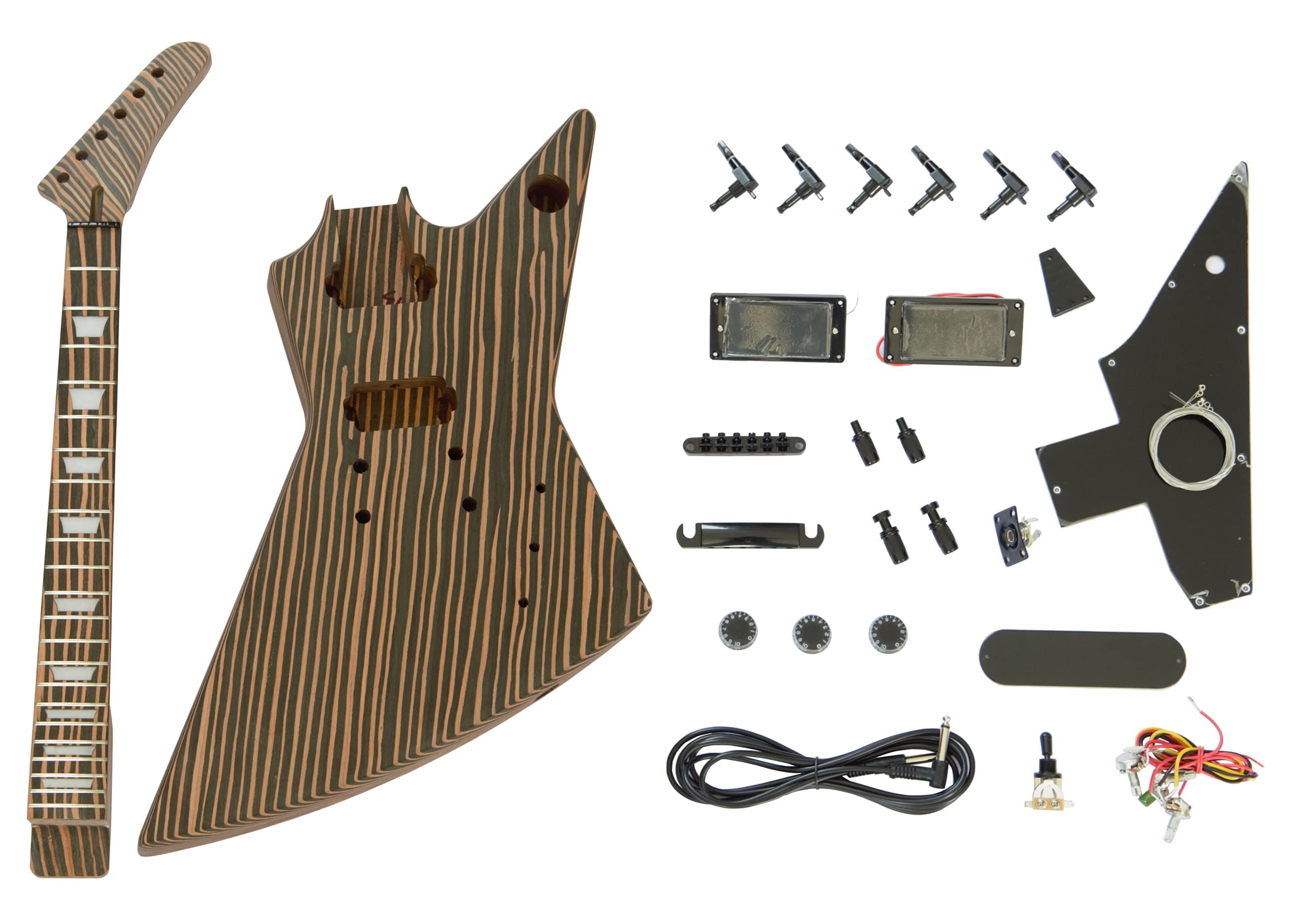 afanti Electric Guitar Kits DIY EX-Style Electric Guitar Explorer Guitar Kits,SME317EXZ