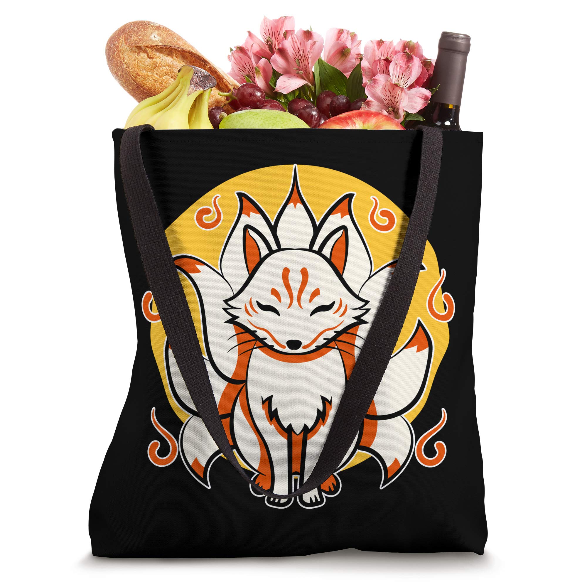 Japanese Fox Cute Funny Anime Kawaii Kitsune Kami Inari Fox Tote Bag