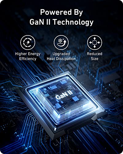 Anker 100W USB C Charger Block(GaN II), 3 Port Fast Compact Wall Charger for MacBook Pro, MacBook Air, Google Pixelbook, ThinkPad, Dell XPS, iPad Pro, Galaxy S22/S20, iPhone 15/14/Pro, and More