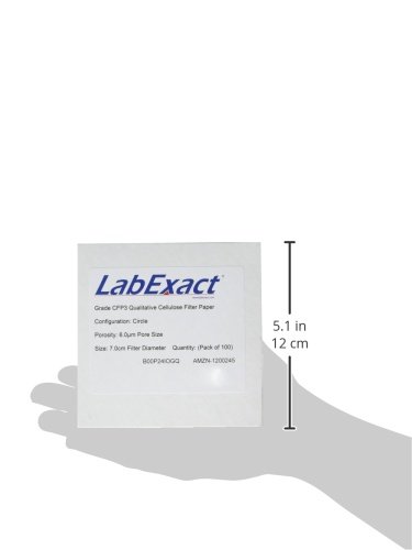 LabExact 1200061 Grade CFP3 Qualitative Cellulose Filter Paper, 6.0µm, 7.0cm (Pack of 100)