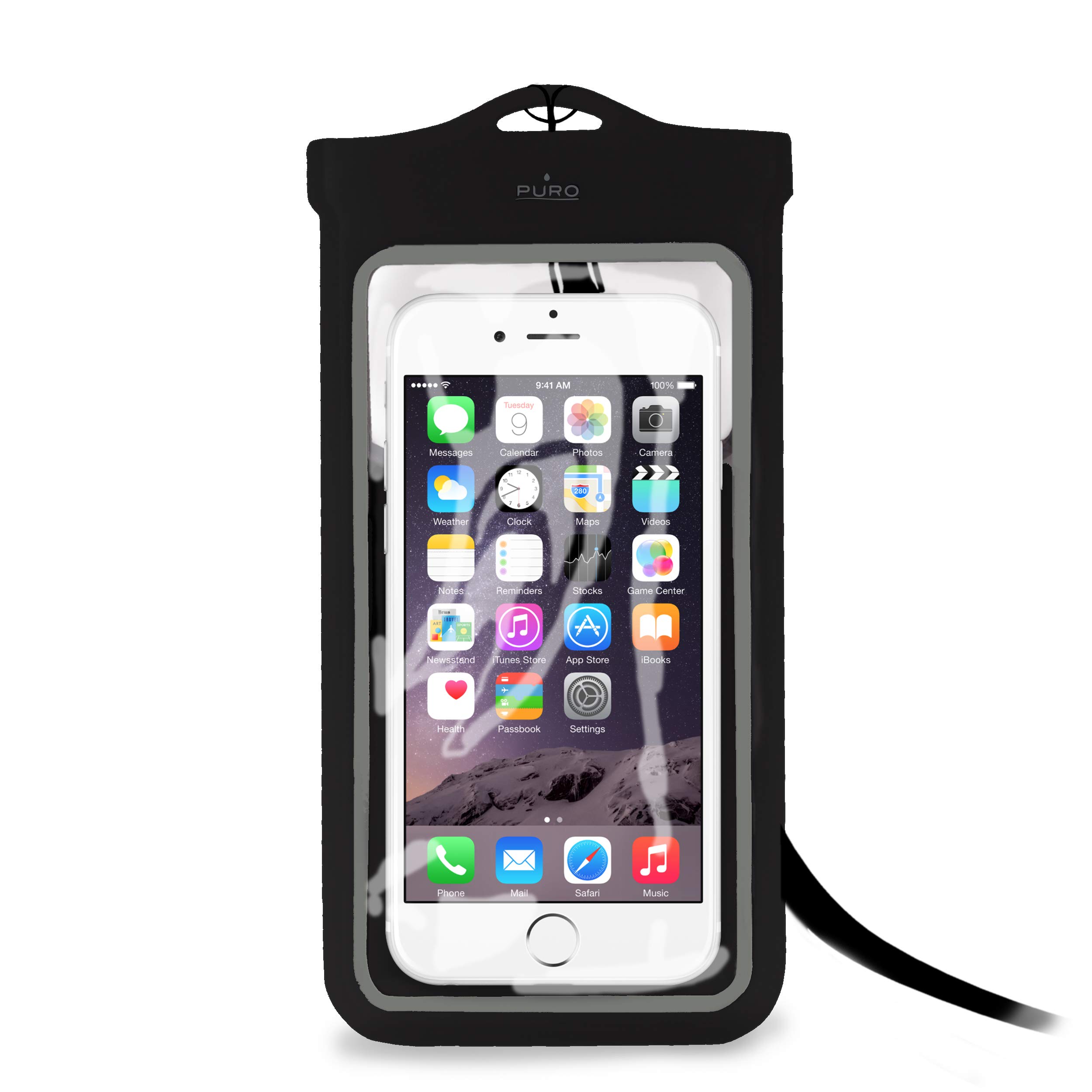 Protection PURO ETUI Waterproof L 5.1' Noir