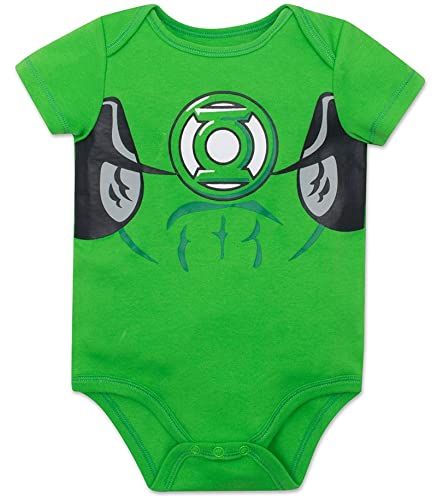 WARNER BROS Justice League Batman Superman The Flash Newborn Baby Boys 5 Pack Cosplay Costume Bodysuits Logo 3-6 Months