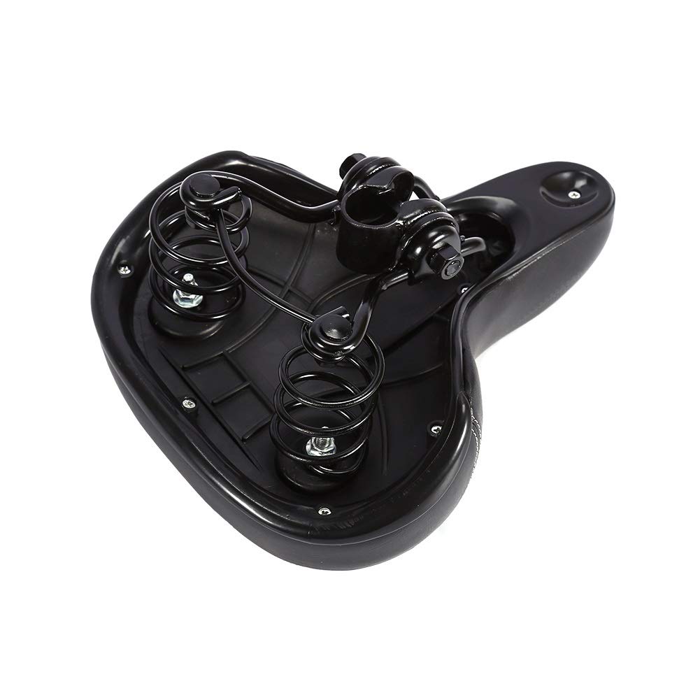 Aeloa Ultra Soft Cushion Thicker Bike Saddle City Bike Saddle Mountain Bicycle Matte Black Seat, 250 mm x 200 mm x 60 mm
