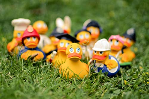 Lanco Skier Rubber Duck Bath Toy | All Natural, Organic, Eco Friendly, Squeaker Brand | Imported from Barcelona, Spain