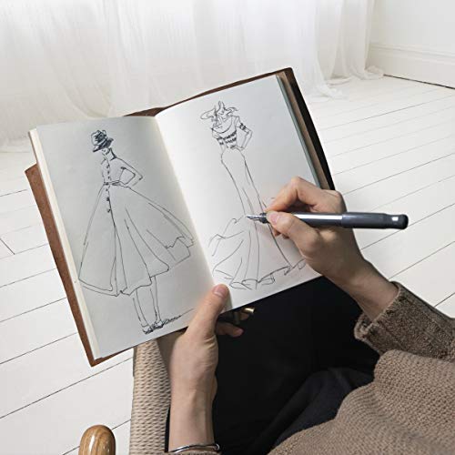 WANDERINGS A5 Leather Travelers Notebook A5 Refillable Travelers Journal, Hand-Crafted Genuine Leather - Perfect for Writing, Poets, Travelers, as a Diary - Blank Inserts - 22 x 15cm, 8.5x6 (A5)