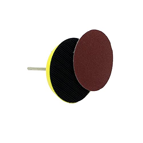 AUTOTOOLHOME 100 Pack 2 inch Sanding Discs Kit with Polishing Pads Plate 40 60 80 100 120 150 180 240 320 400 Grit Sandpapers for Drill Grinder Rotary Tool