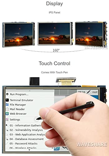 Waveshare 3.5inch Resistive Touch Screen LCD, Compatible with Raspberry Pi 5/4B/3B/Zero/Zero W/Zero 2W/Pico/Pico W/Pico WH, 480×320, HDMI, IPS, Supports Windows 11/10 / 8.1/8 / 7
