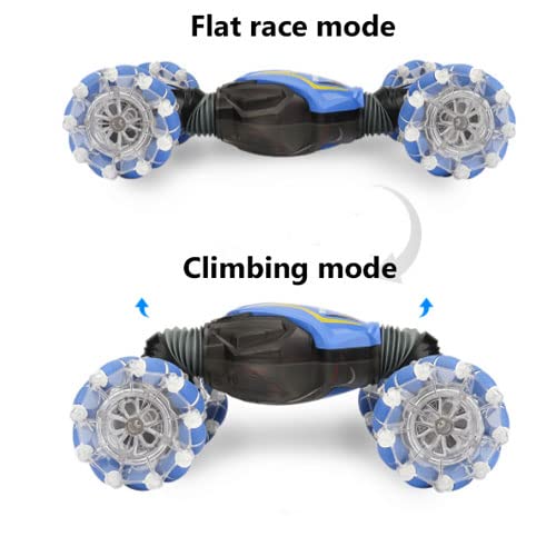 HDZXC All-Terrain Remote Control Car,RC Stunt Car,Deformable Off Road Truck,360 ° Flips Twisting Climbing Vehicle,Double Sided Rotating Race Car with Lights,for Kids