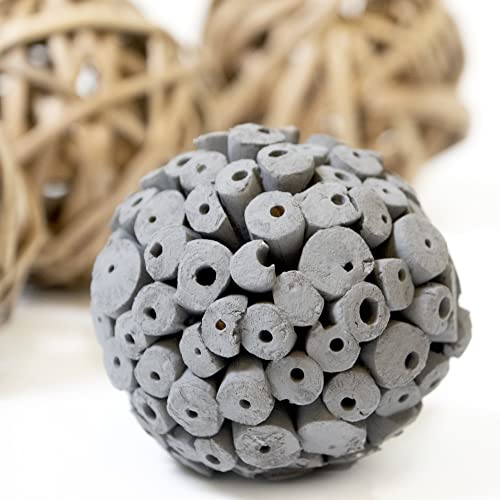ANDALUCA Large Decorative Vase Filler Bag with Orbs, Balls (Grey)