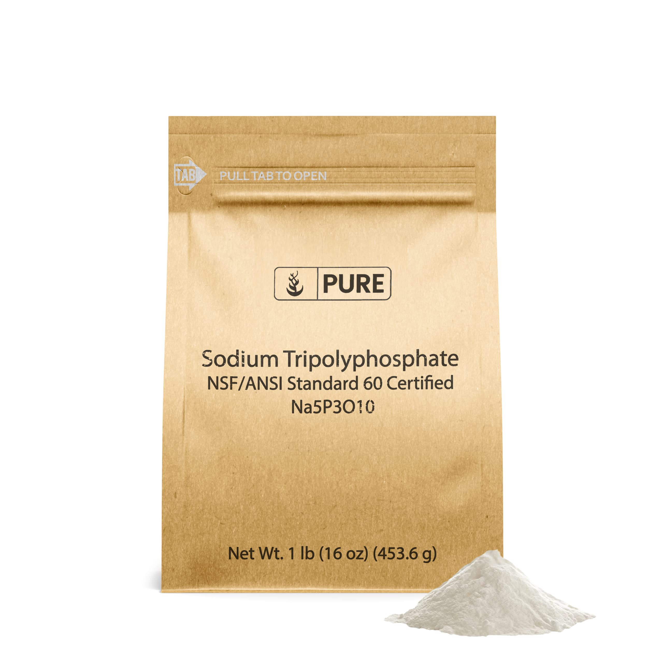 Pure Original Ingredients Sodium Tripolyphosphate (1 lb) Powerful Cleaning Agent, Water Softener, Laundry Additive