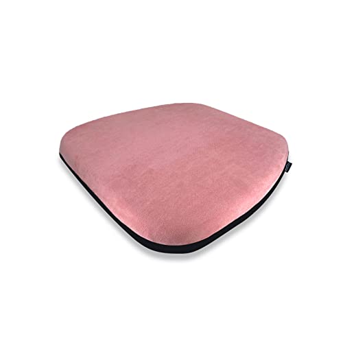 B&DOG XSIN Car Seat Cushion Comfort Memory Foam, Sciatica Pain Relief,Improve Driving View Suitable,for Car Driver Seat Office Chair Home Use Seat Cushion(Pink)