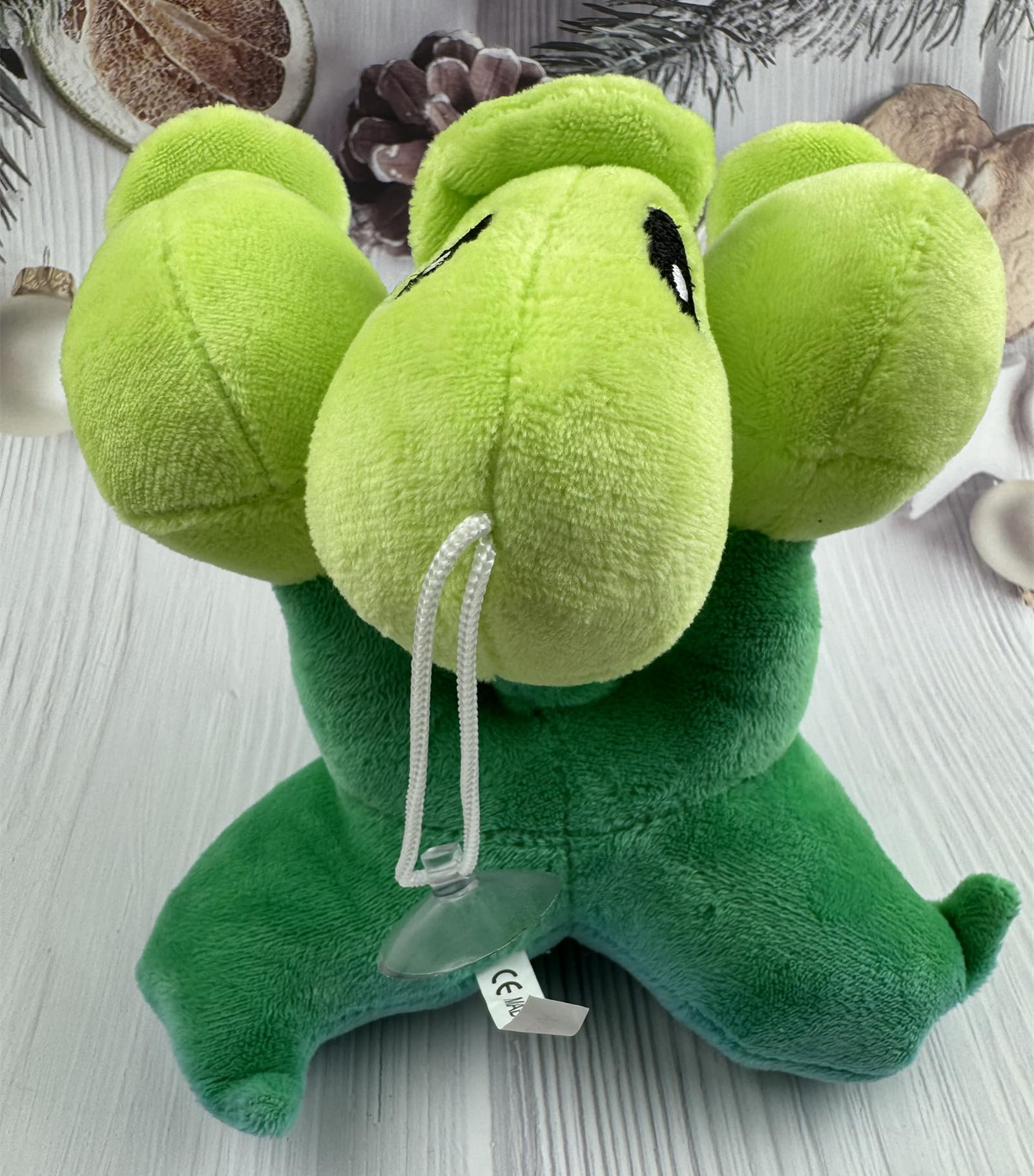 JHESAO 7" Pea Plants and Peashooter Plush Toys Threepeater PVZ Plush 1 2 Stuffed Soft Doll Three-Heads Pea Toy New