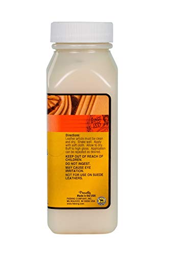 Fiebing's Carnauba Creme (4oz) - Protective Wax Finish for Leather Goods - Provides a Highly Flexible Coating to any Leather that Buffs to a High Gloss and Resists Finger Prints & Scuff Marks