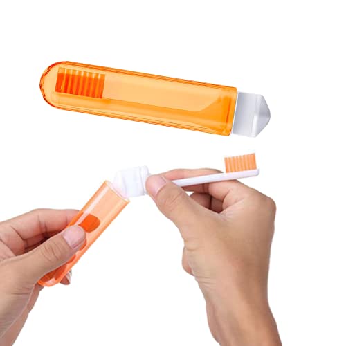 ARIKJ 12 PCS Travel Toothbrushes Folding Soft Bristles Toothbrush Individually Wrapped Toothbrush with Box for Travel, Hiking, School, Business Trip