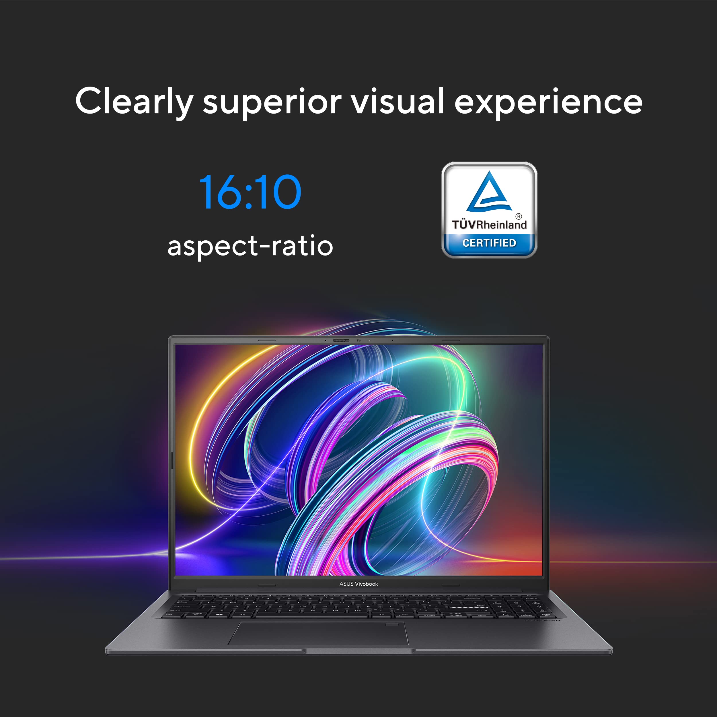 ASUS 2023 Vivobook 16X Laptop, 16” WUXGA, Intel Core i9-13900H CPU, NVIDIA Geforce RTX 3050 GPU, 16GB RAM, 1TB SSD, Windows 11 Home, Indie Black, K3605VC-AS96