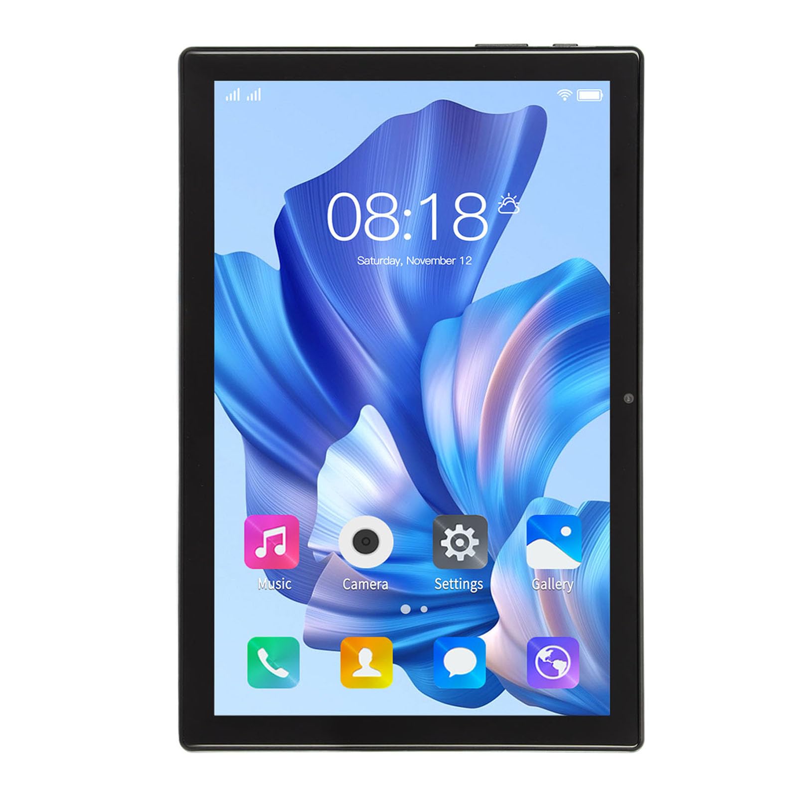 Airshi Smart Tablet, 10in Smart Tablet Octa Core CPU 12GB RAM 256GB ROM Dual Speakers US Plug 100-240V Portable for Office (Gray)