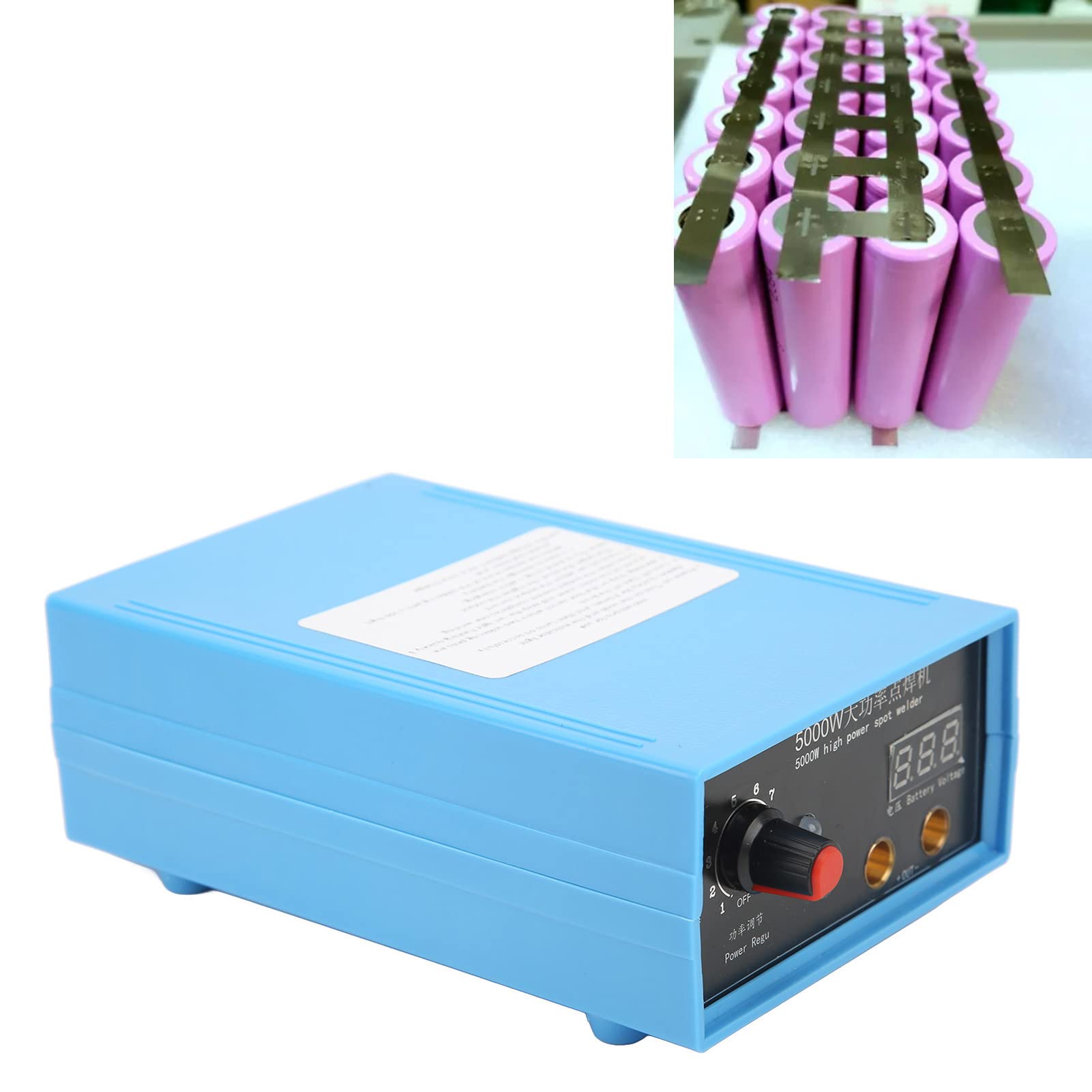 Battery Spot Welder, Rechargeable Copper Needle Spot Welder Handheld Easy Operation Digital Tube Display AC100β240V for 26650(US Plug)