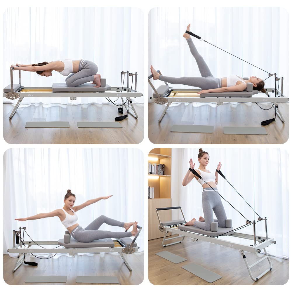 ARKANTOS Foldable Pilates Reformer, Pilates Machine & Equipment for Home use I Suitable for Beginners and Intermediate Users (PT1)