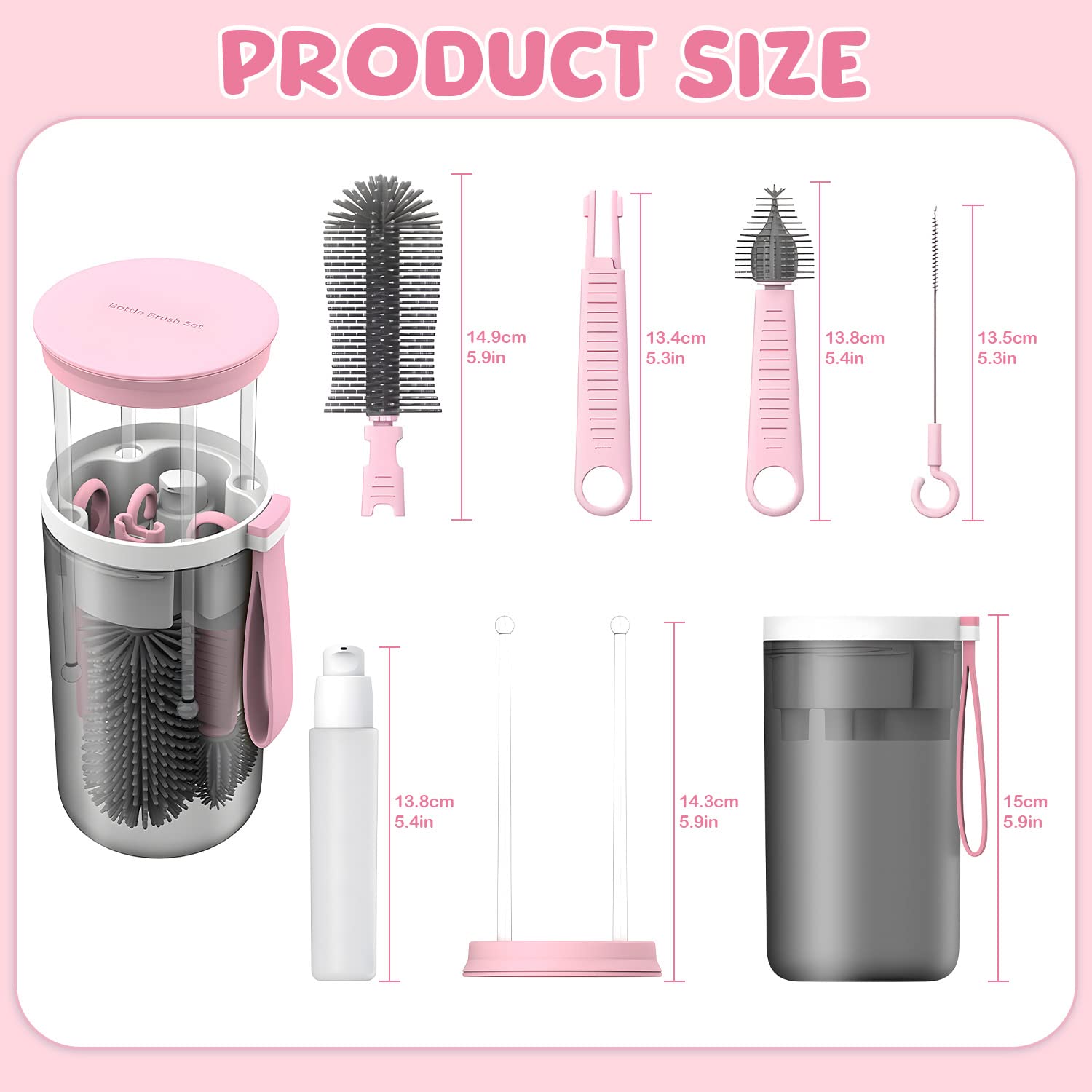 AivaToba 6-in-1 Travel Baby Bottle Set for New Mom